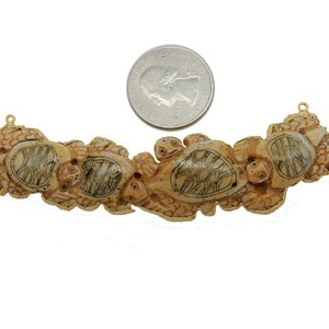 Turtle Connector JUMBO White Bone Turtle Double Bail Pendant - Etsy