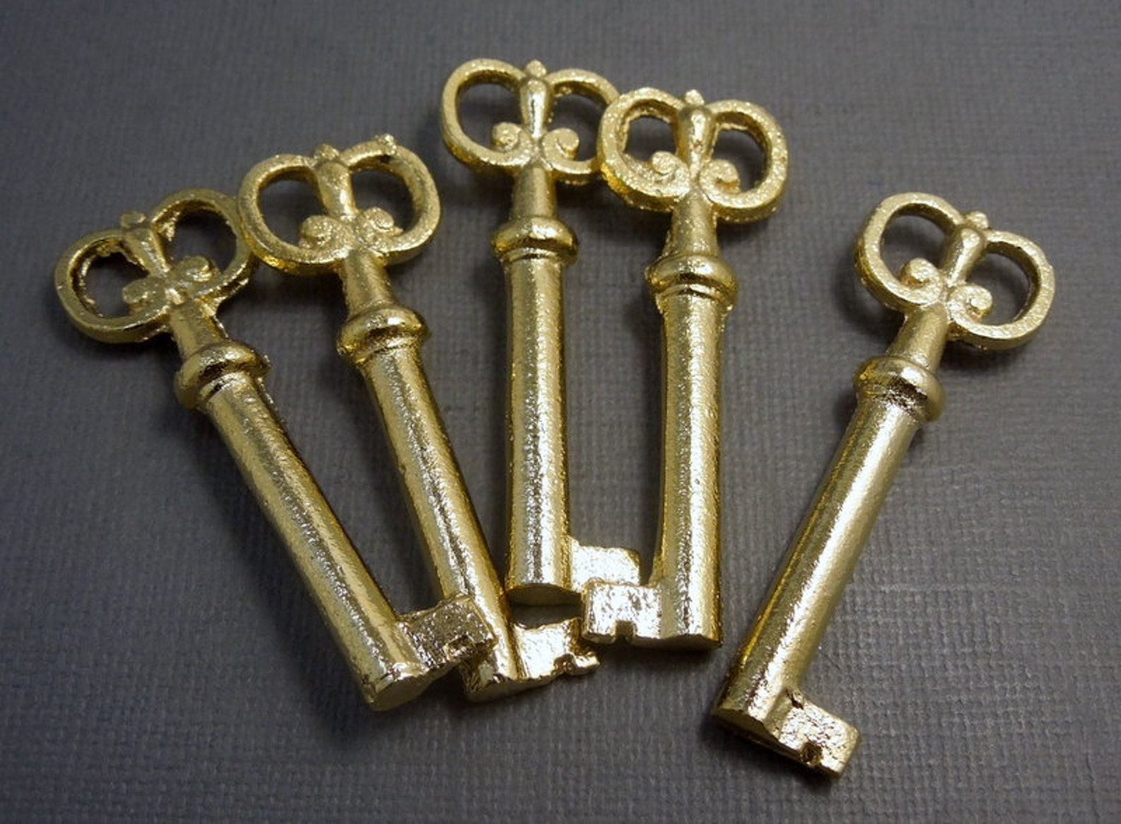 Key Pendant Antique Key Pendant With 24k Gold Electroplated - Etsy