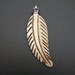 Bone Feather Pendant White Large Feather Pendant With Silver Plated Top ...