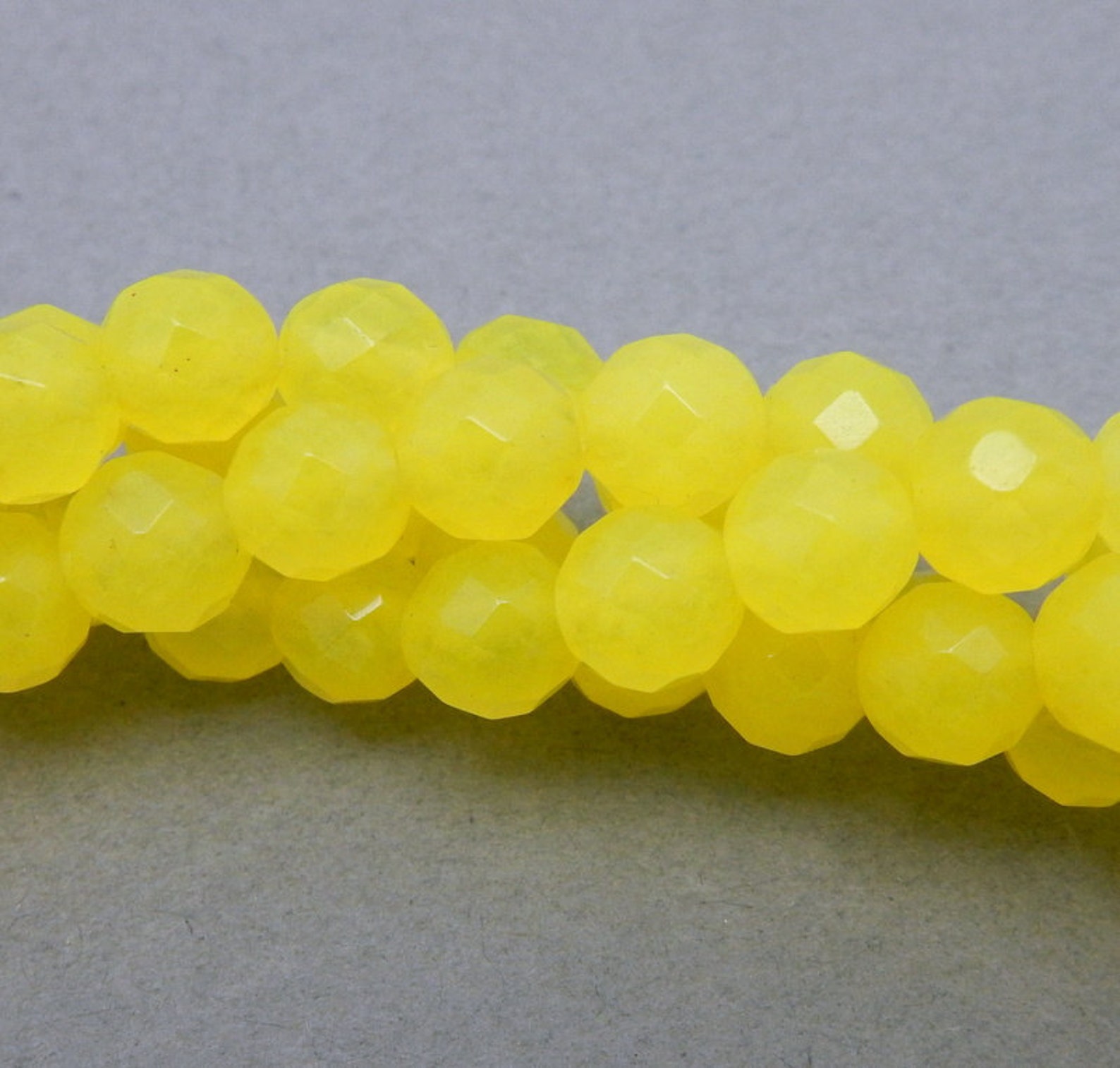 Bright Yellow Jade Beads Dyed Jade 7mm Rondelle Beads - Etsy