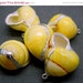 SALE Silver Edged Yellow Cowrie Shell Pendant Charm Sterling Silver ...