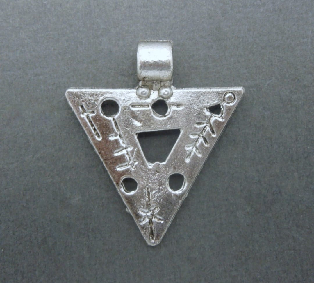 Triangle Pendant Gorgeous Tibetan-style Silver-toned Brass Triangle ...