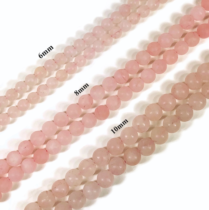 Rose Quartz Matte Beads Round 6mm 8mm & 12mm Beads 1 | Etsy