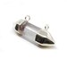 Double Terminated Crystal Quartz Double Bail Pendant With Electroplated ...