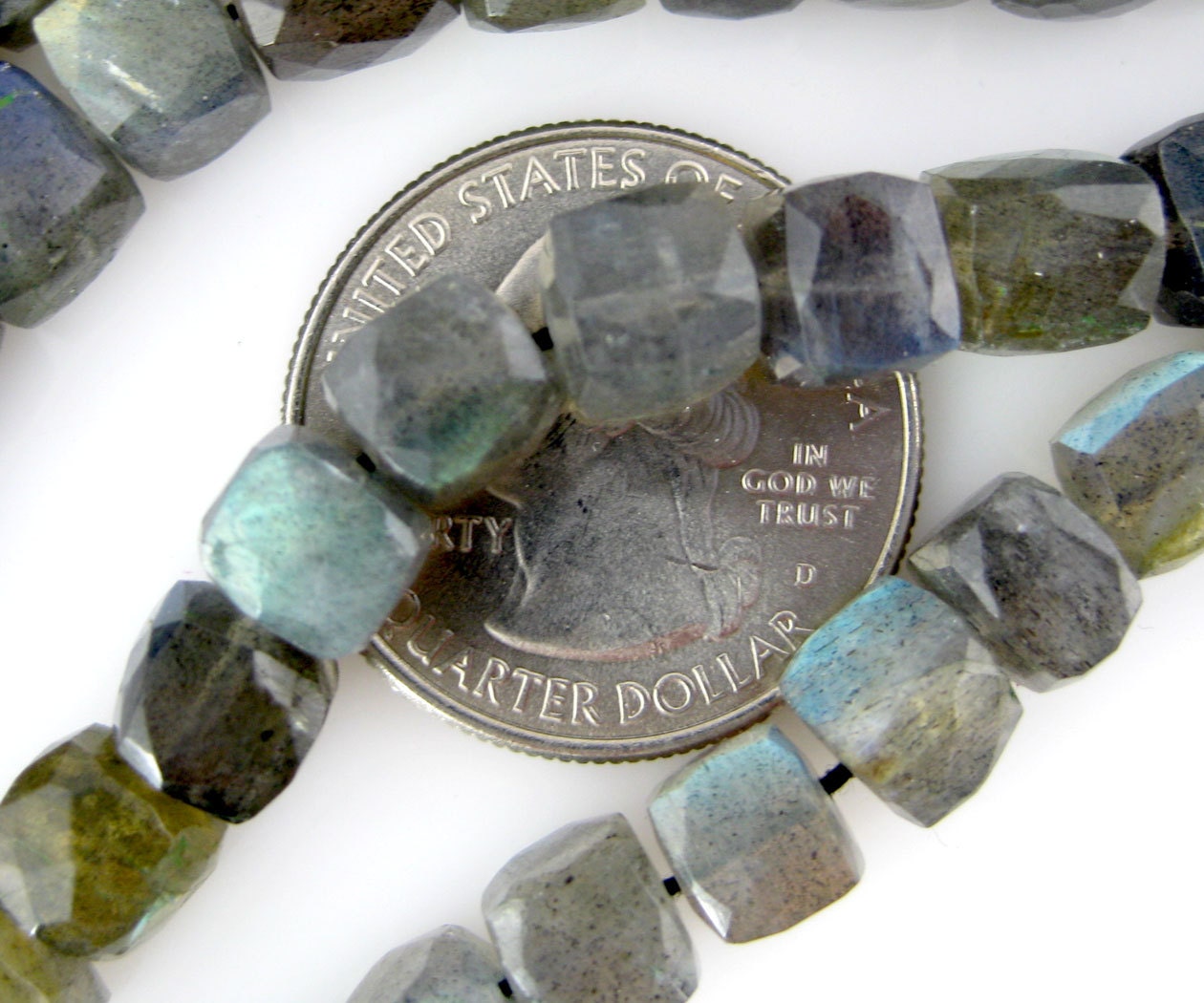 Labradorite Beads 6-8mm Labradorite Faceted Cube Beads 1 | Etsy