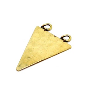 Hammered Brass Triangle Double Bail Pendant (s52b14b-01) - Etsy