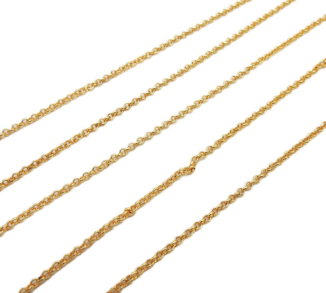 Gold Plated Copper Link Chain 3 FEET CHN-383 - Etsy