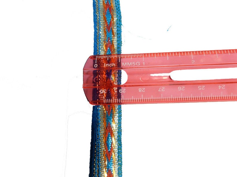 Sari Ribbon 27ft Teal Sari Ribbon With Orange Red & Teal | Etsy