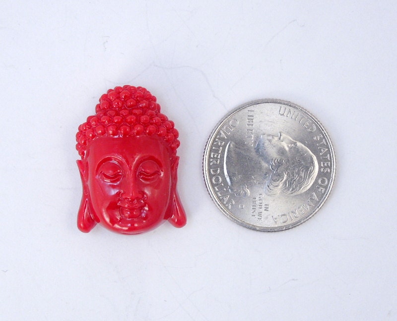 5pcs Buddha Buddah Bead RED Budhha Head Bead 5 BEADS | Etsy