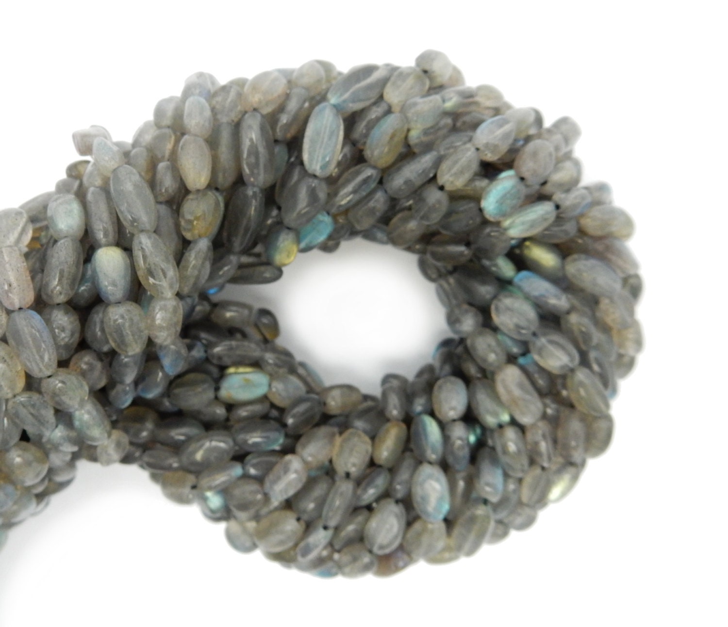 Labradorite Oval Freeform Beads ONE 1 STRAND of Gorgeous | Etsy