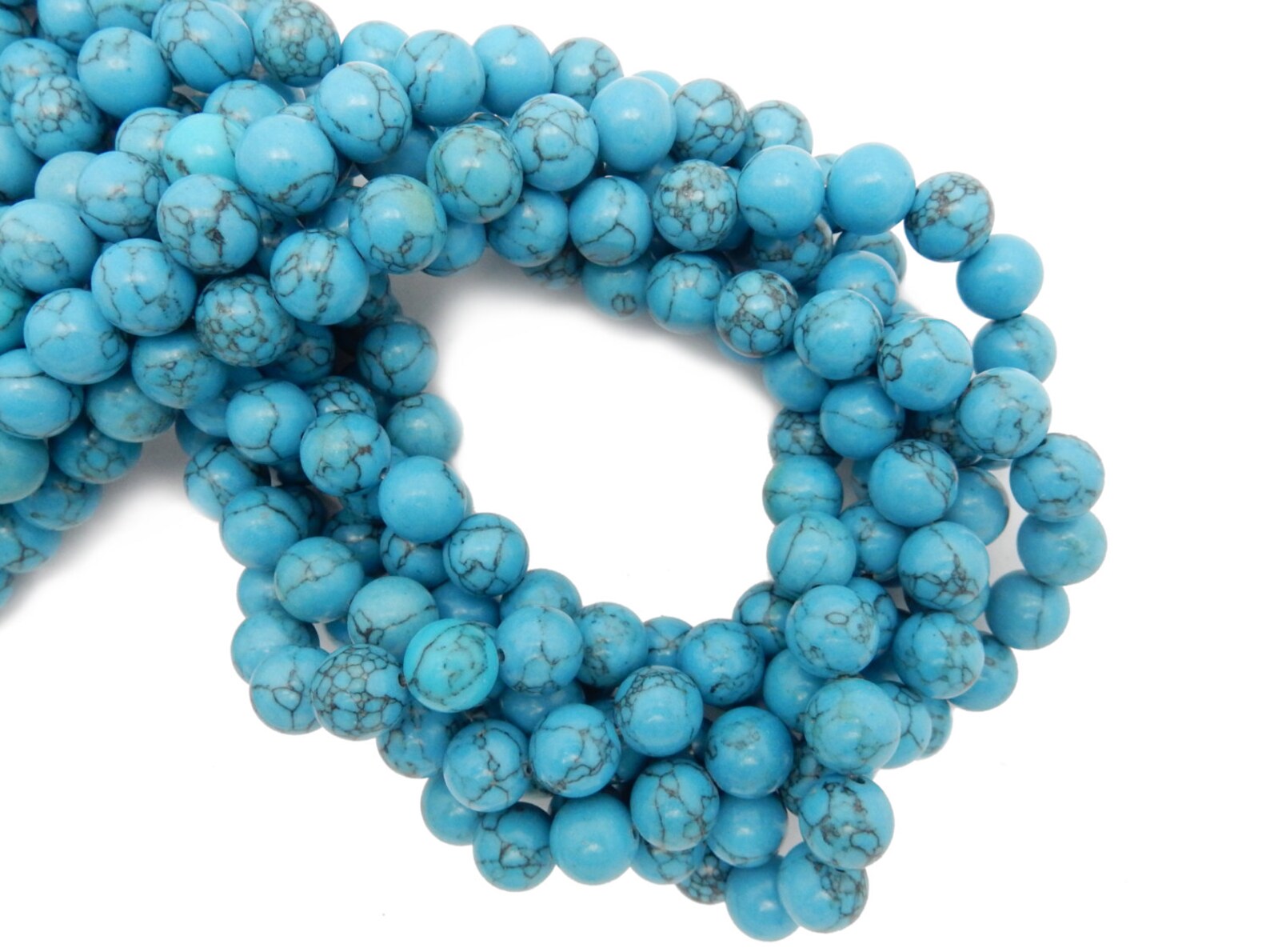 Blue Howlite Beads FIVE 5 STRANDS Beautiful 10mm - Etsy