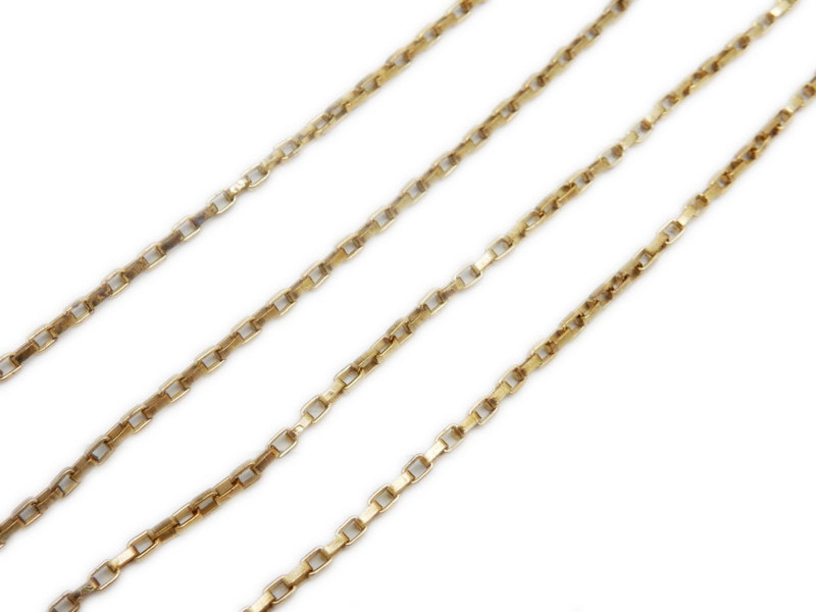 1ft Antique Gold Toned Box Chain - 1 Foot - (CHN-538) - Etsy