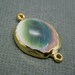 Shell Double Bail Pendant With Electroplated 24k Gold Layered Edges ...
