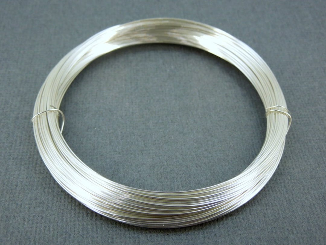 Silver Wire-- 24 GA Silver Tone Round Half Hard Wire-- PER SPOOL- 60-75 ...