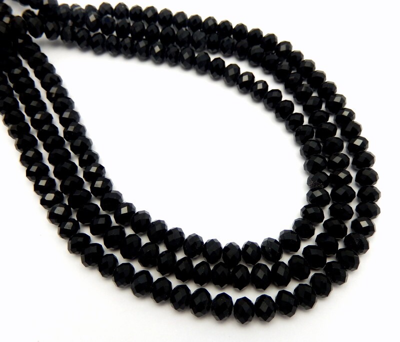 Chinese Crystal Beads LARGE STUNNING 8mm Black Chinese - Etsy