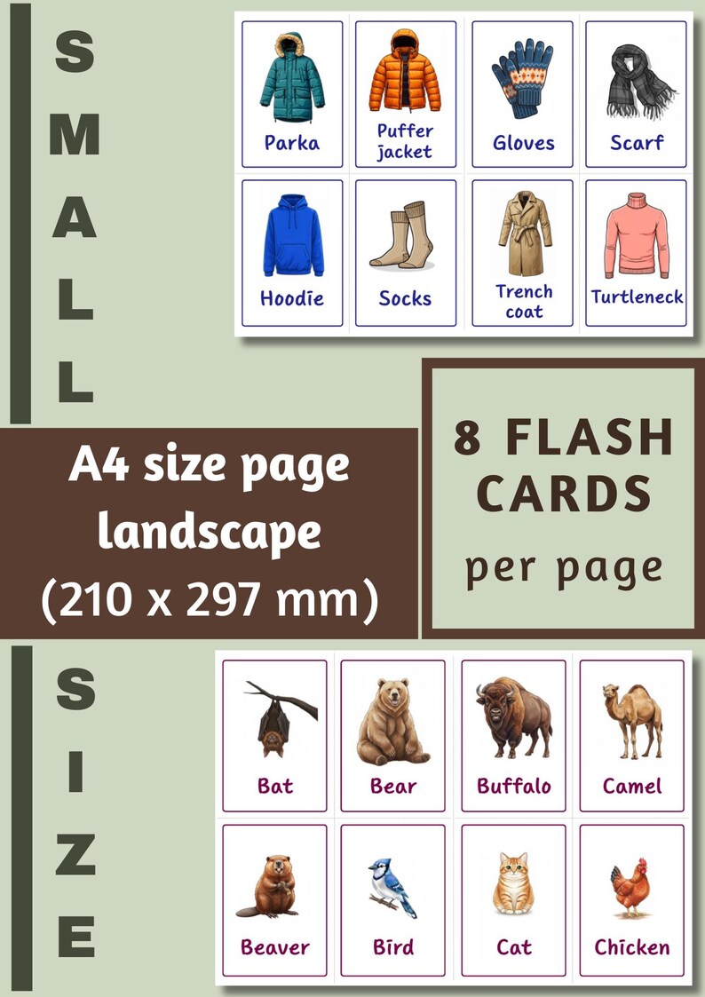 English Flashcards Printables (PDF File) - Basic Vocabulary: Nouns ...