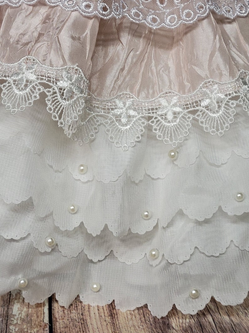 Pink Crepe Organza Apron Set 4 Kaye Wiggs Liz Frost 18 MSD N Similar - Etsy