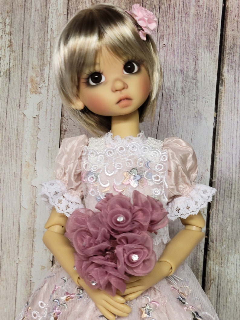 Pink Crepe Organza Apron Set 4 Kaye Wiggs Liz Frost 18 MSD N Similar - Etsy