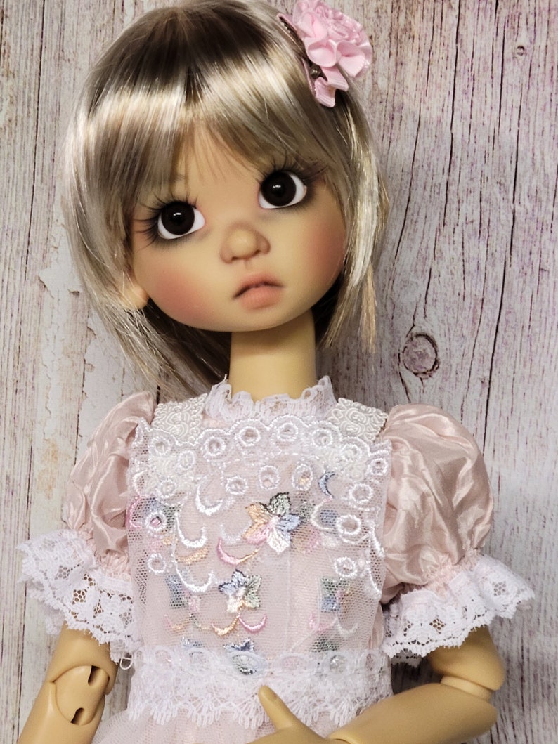 Pink Crepe Organza Apron Set 4 Kaye Wiggs Liz Frost 18 MSD N Similar - Etsy