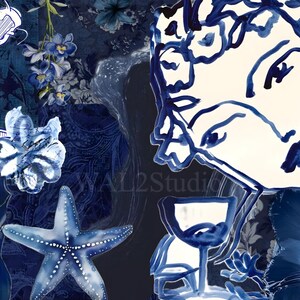 Premium Surreal MacBook Wallpaper – Blue Dreamcore Collage, Floating ...