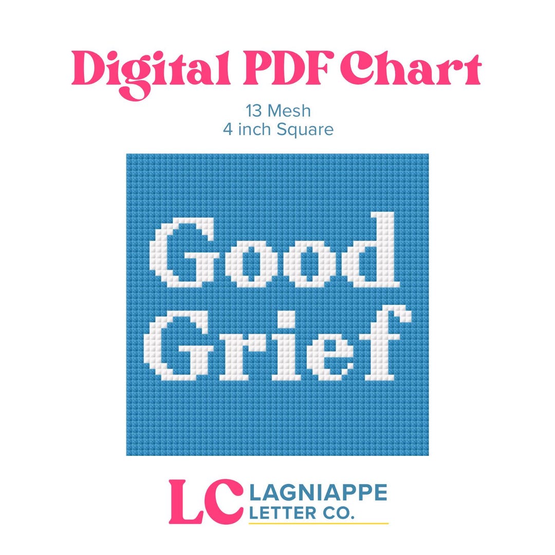 Good Grief Needlepoint Chart – Digital PDF Download - Etsy