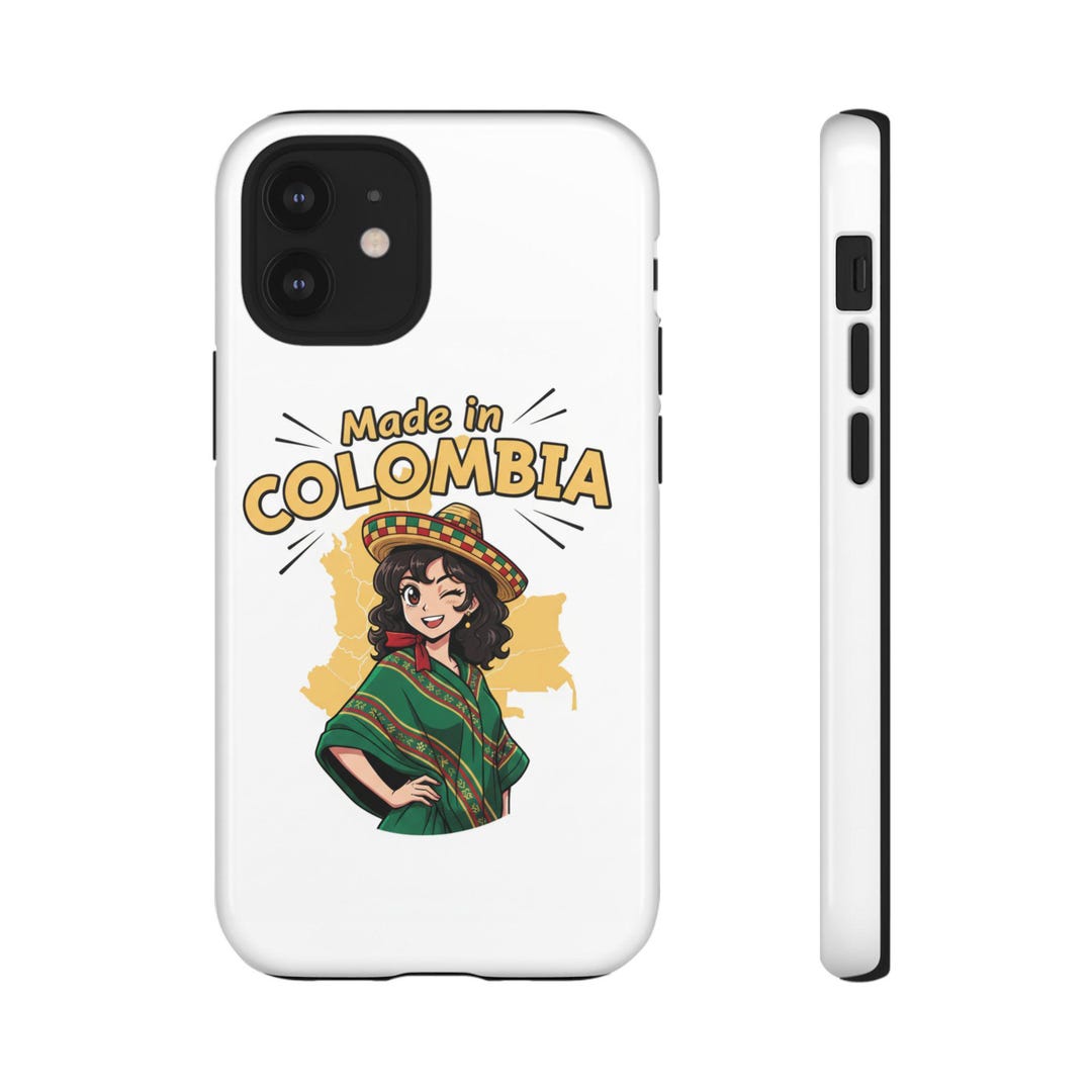 Made in Colombia Phone Case | Colombia Map Illustration Tough Case - Etsy