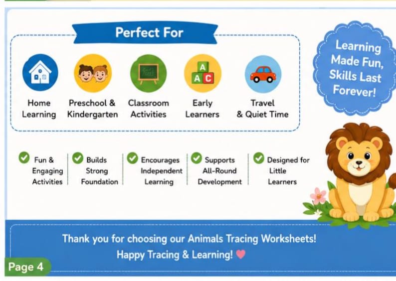 Animal Tracing & Coloring Worksheets | 30+ Preschool Tracing Pages ...