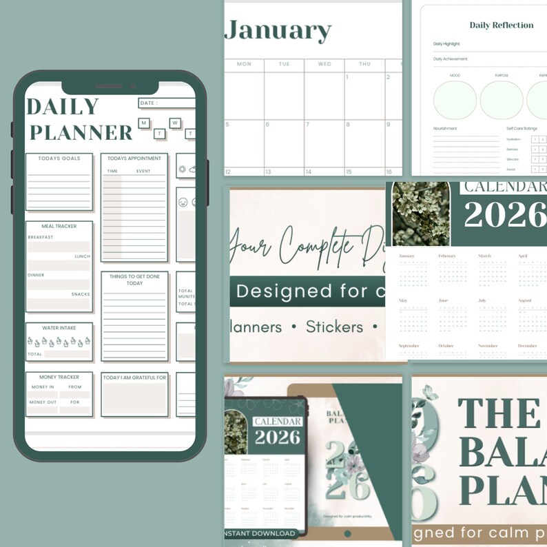 2026 Digital Planner PDF | ADHD Friendly iPad Good Notes | Hourly ...