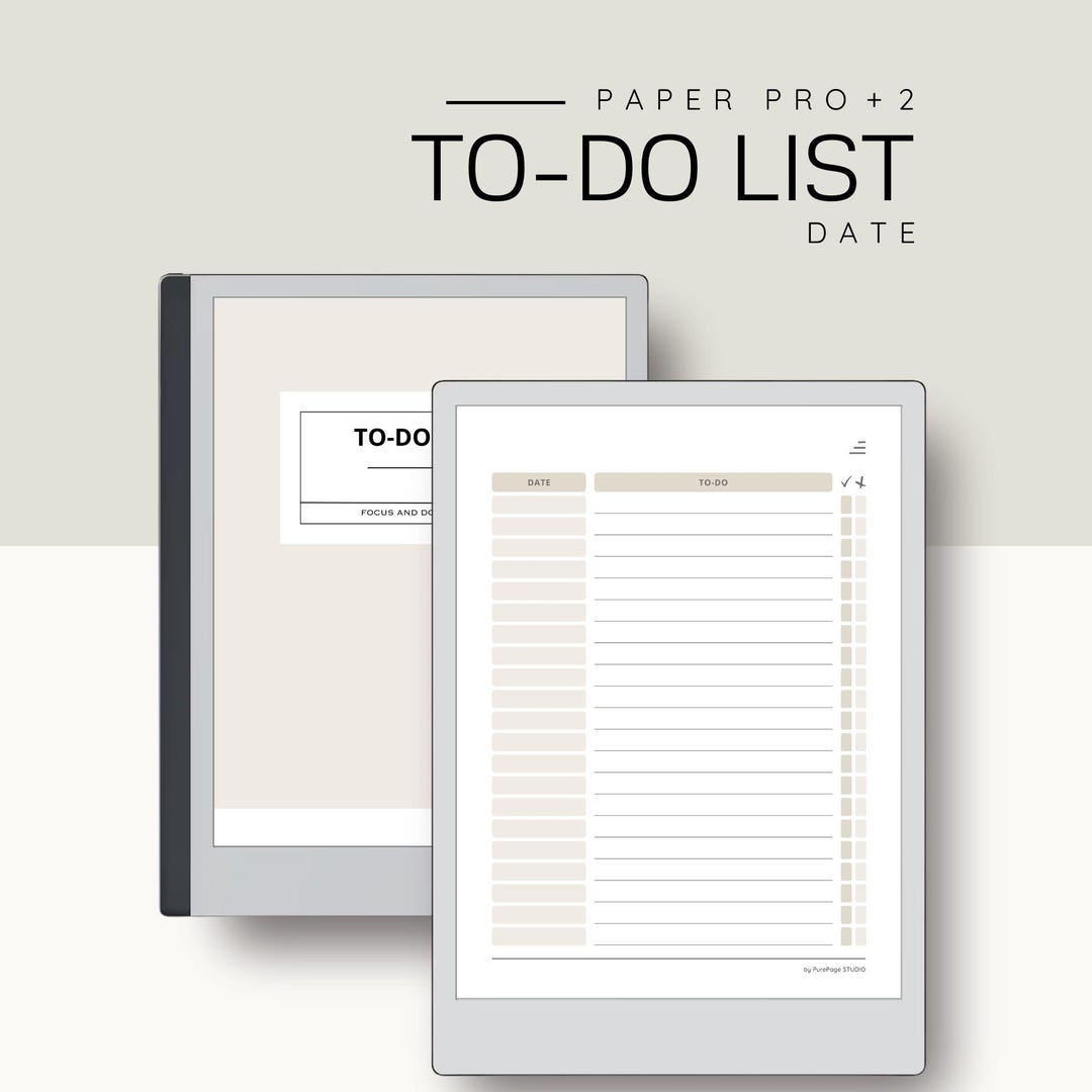 To Do List for Remarkable Paper Pro, Remarkable 2, Minimalist Design ...