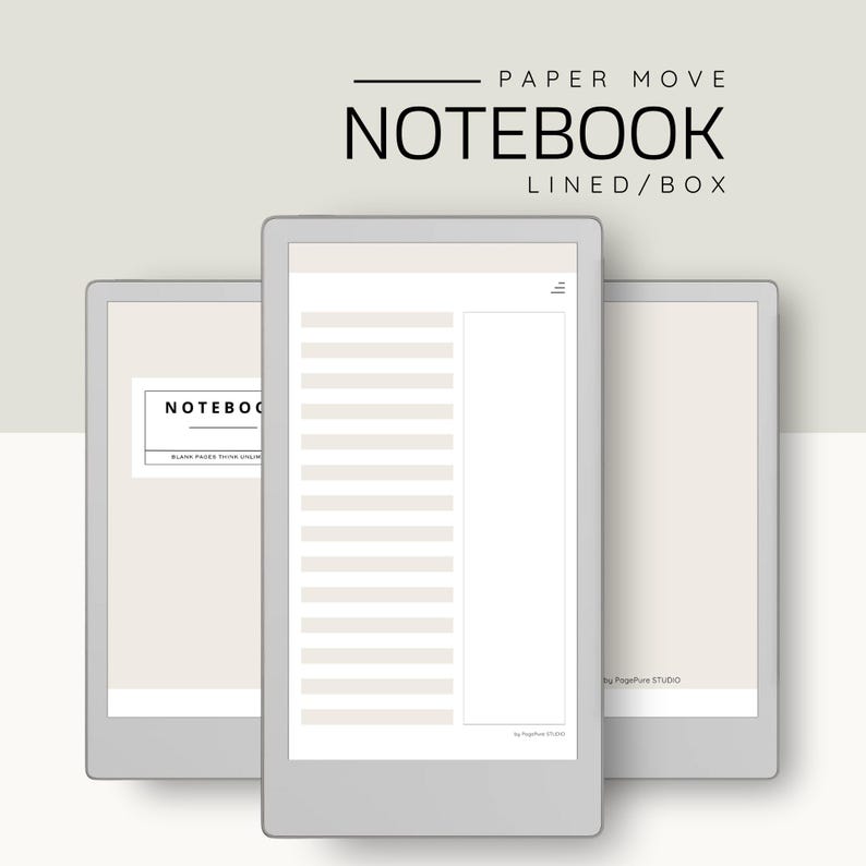 Notebook for Remarkable Pro Move, Minimalist Design, Remarkable Move ...