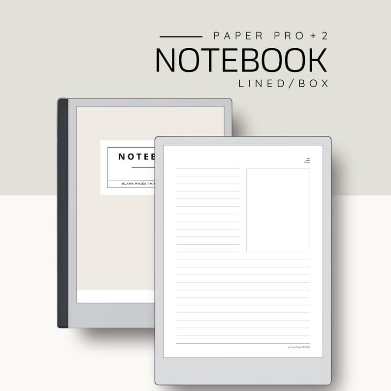 Notebook for Remarkable Paper Pro, Remarkable 2, Minimalist Design ...