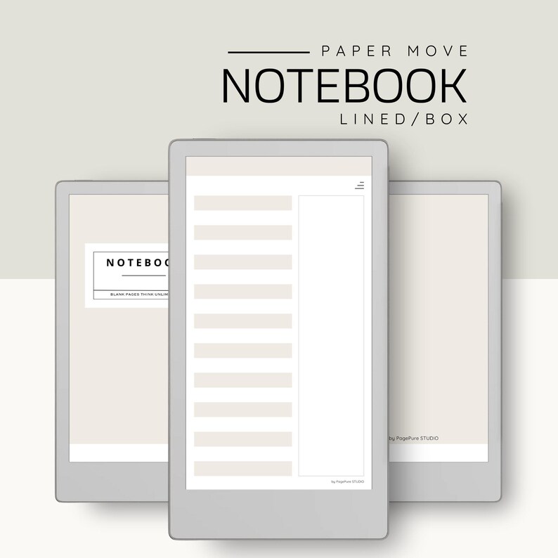 Notebook for Remarkable Pro Move, Minimalist Design, Remarkable Move ...