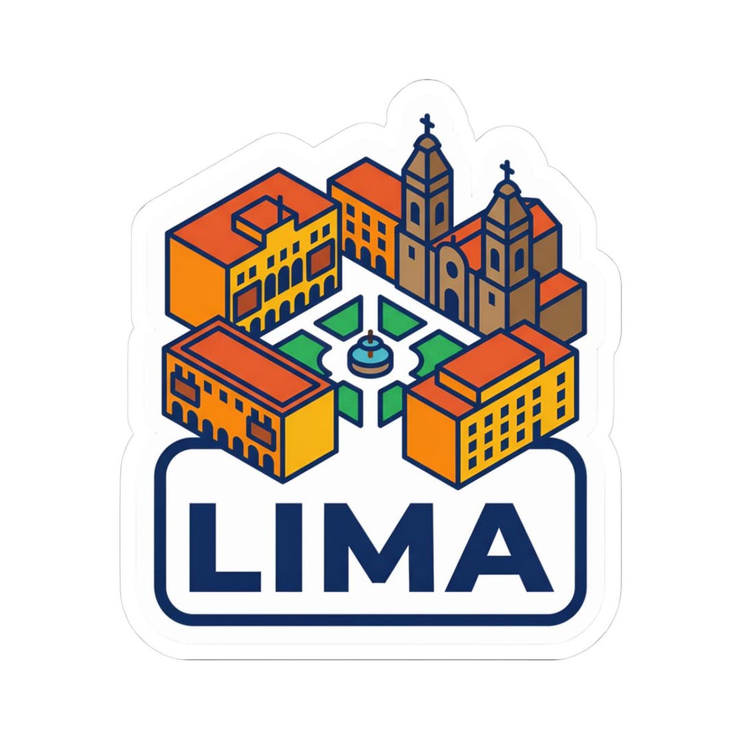Lima City Skyline Sticker | Kiss-cut Vinyl Peru Travel Decal - Etsy