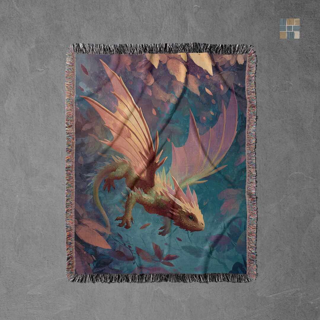 Medieval Woven Throw Blanket – Fantasy Tapestry Home Decor – Fae Drake ...