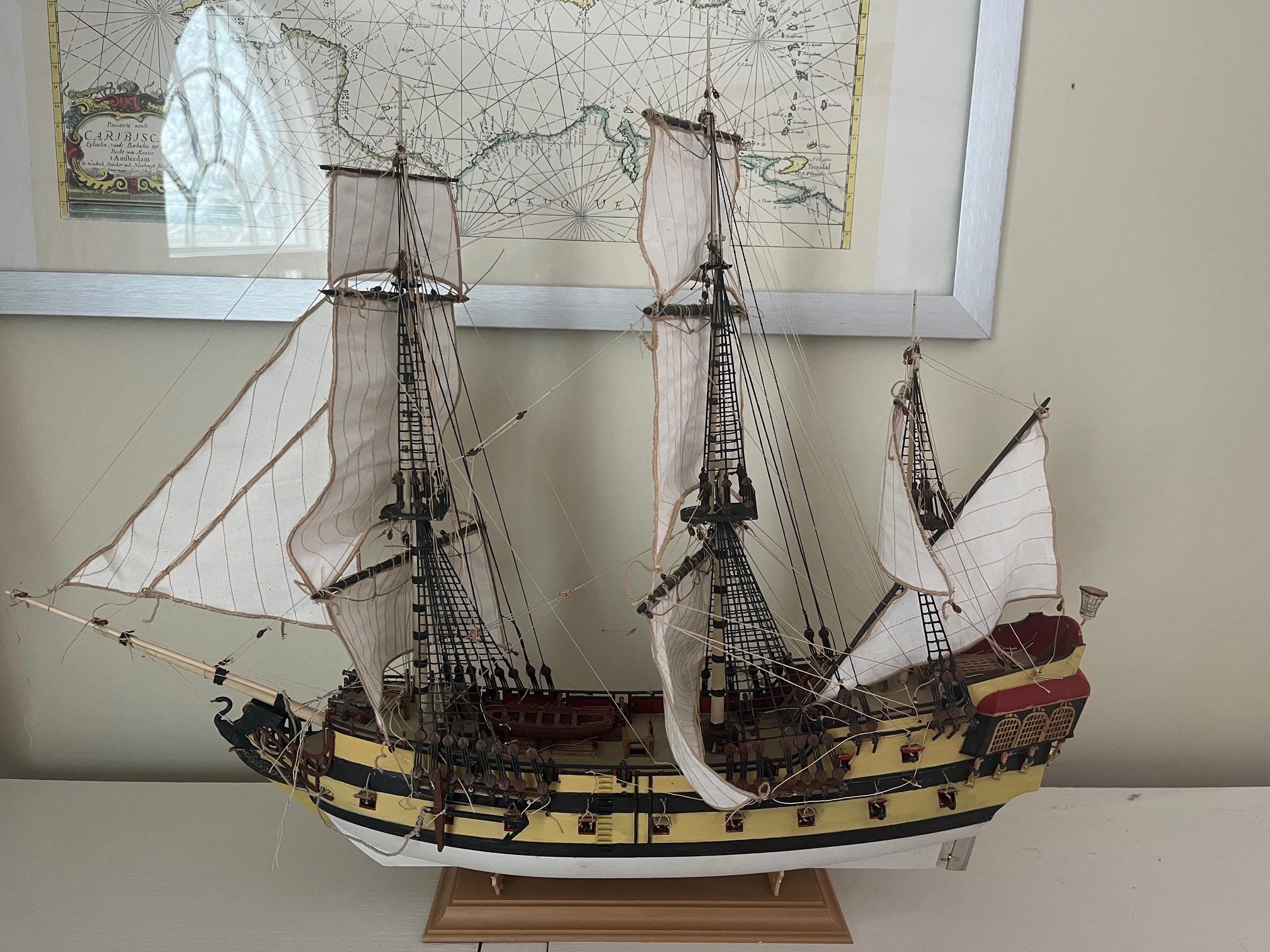 Custom Built 1/72 Pirate Ship From the 1700s - Please See Pictures - Etsy