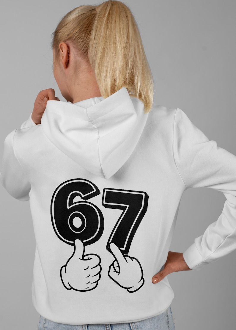 6 7 SVG, Six Seven 67 SVG PNG Cut File, Funny Viral Meme 67 Design, Gen ...