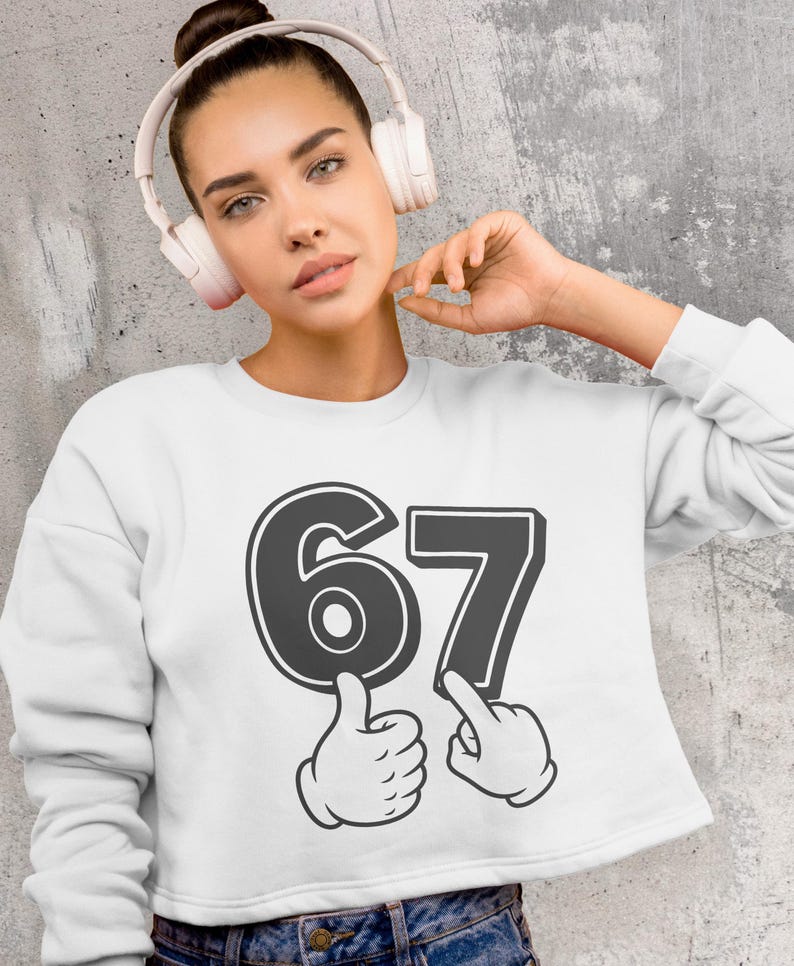 6 7 SVG, Six Seven 67 SVG PNG Cut File, Funny Viral Meme 67 Design, Gen ...