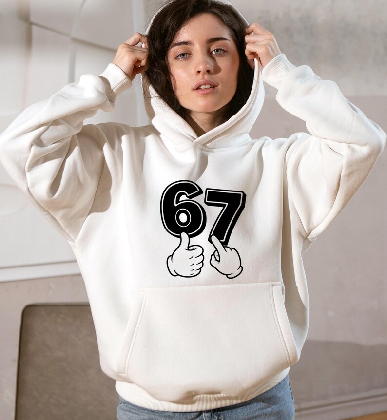 6 7 SVG, Six Seven 67 SVG PNG Cut File, Funny Viral Meme 67 Design, Gen ...