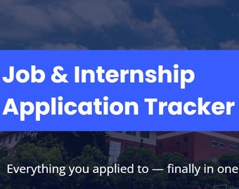 Internship Application Tracker 2025 | Google Sheets Template ...