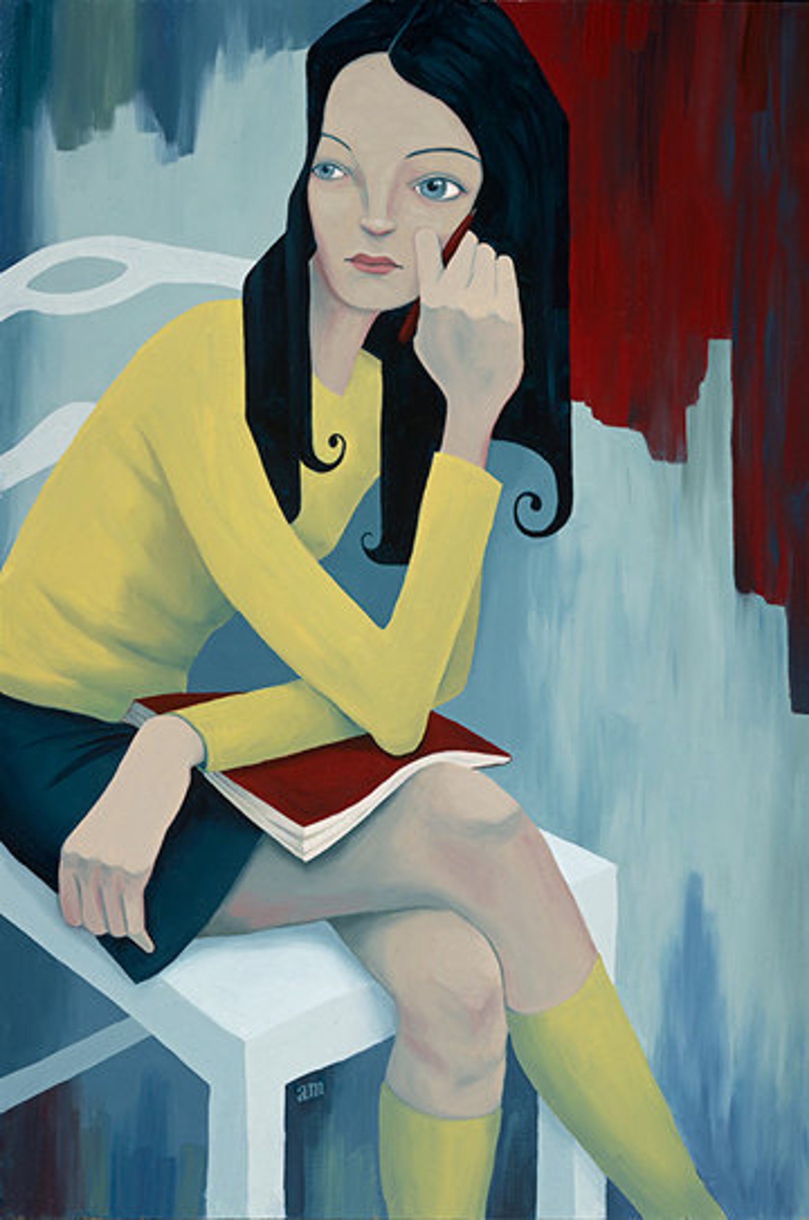 Seated Girl - Fine Art Print - Etsy