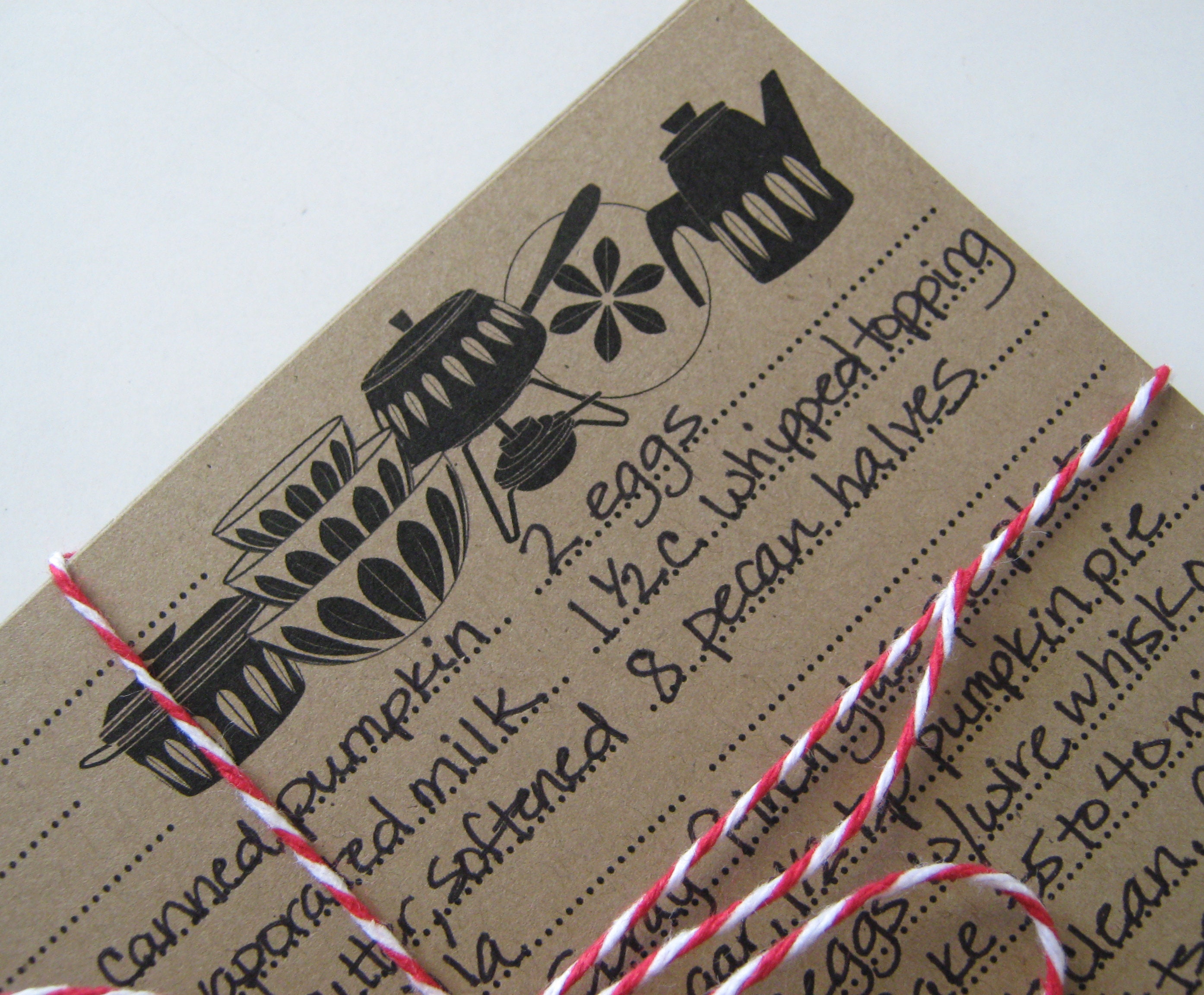 Personalized Recipe Cards Vintage Folded Style Rustic Kraft | Etsy