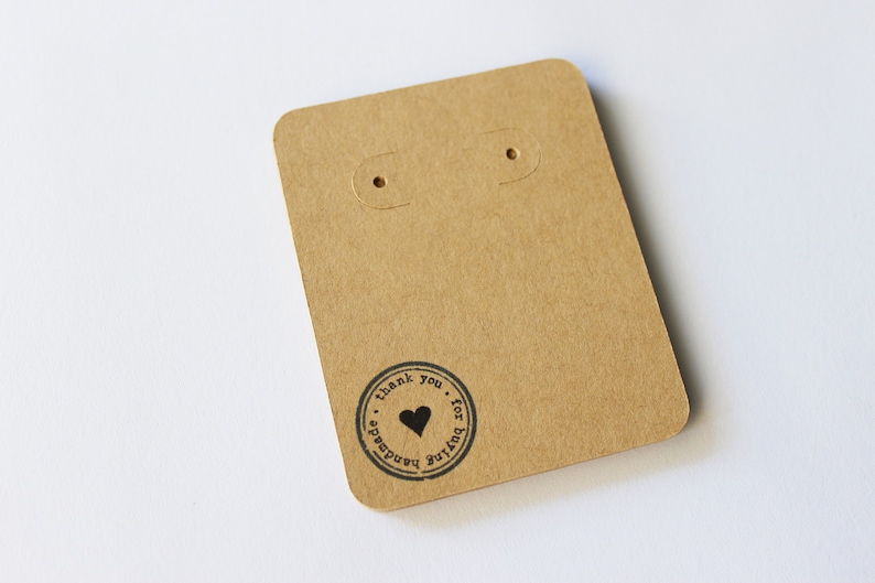 Earring Tags Cards 2.5 X 2 Inch Natural Kraft Brown Custom - Etsy