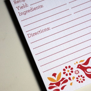 Pyrex Recipe Cards Friendship Set of 12 Hostess Gift Red Yellow Retro ...