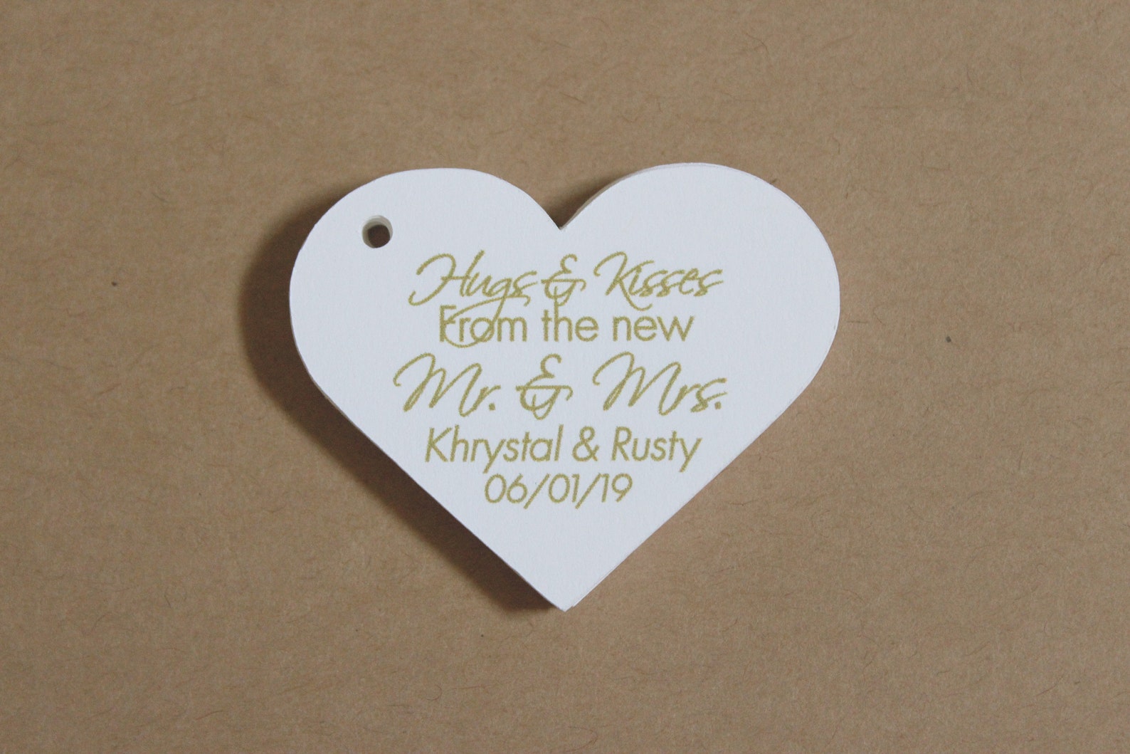 Heart Tags Personalized with Names Initials or Quote of Your | Etsy