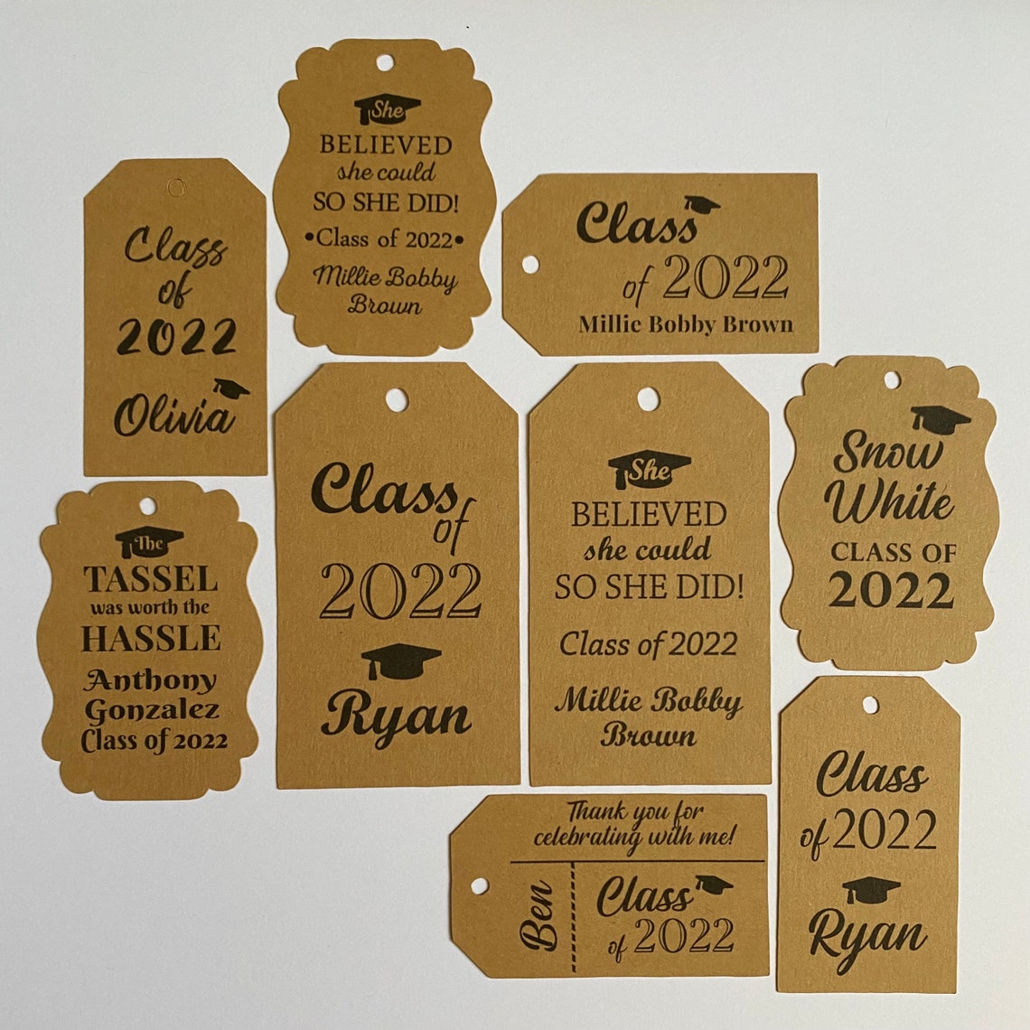 Graduation Party Tags Set of 50 Custom Personalized Party - Etsy