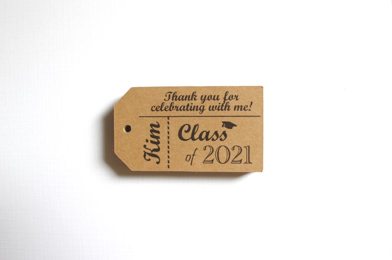 Graduation Party Favor Tags Customized With Your Name and Year | Etsy
