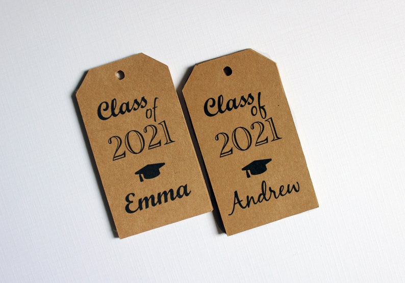 Graduation Party Favor Tags Customized With Your Name and Year | Etsy