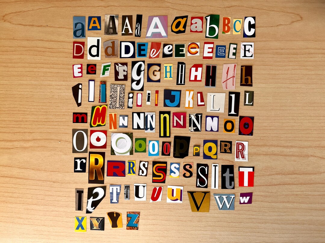 Hand Cut Magazine Letters | Ransom Note Collage, Scrapbook - 100 Piece ...