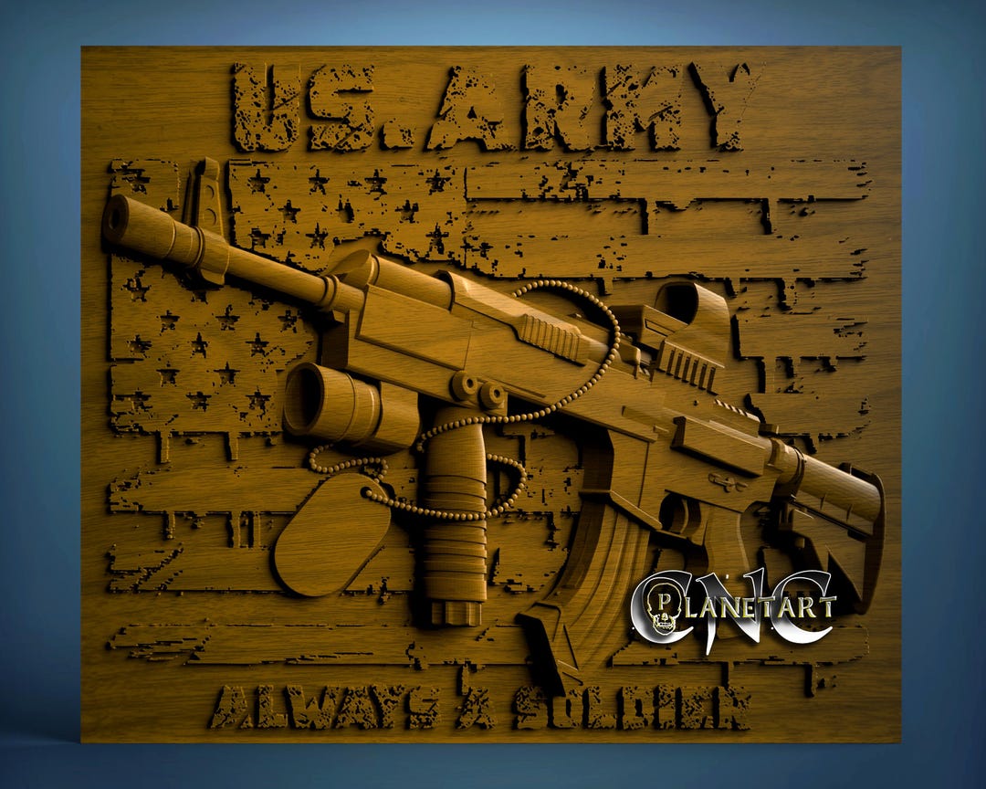 Usa Army, 3D STL Model, CNC Router Engraver, Artcam, Aspire, CNC Files ...
