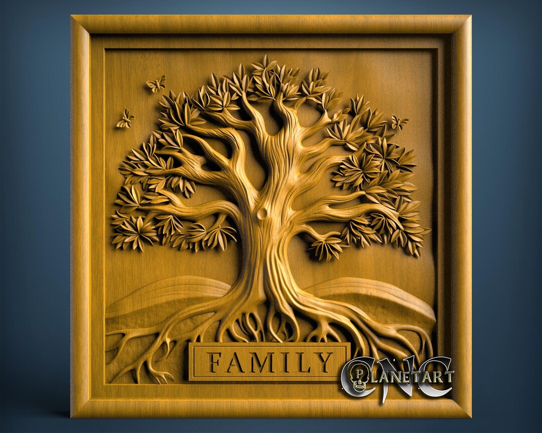 Family Tree 3D STL Model, CNC Router Engraver File (digital Download ...